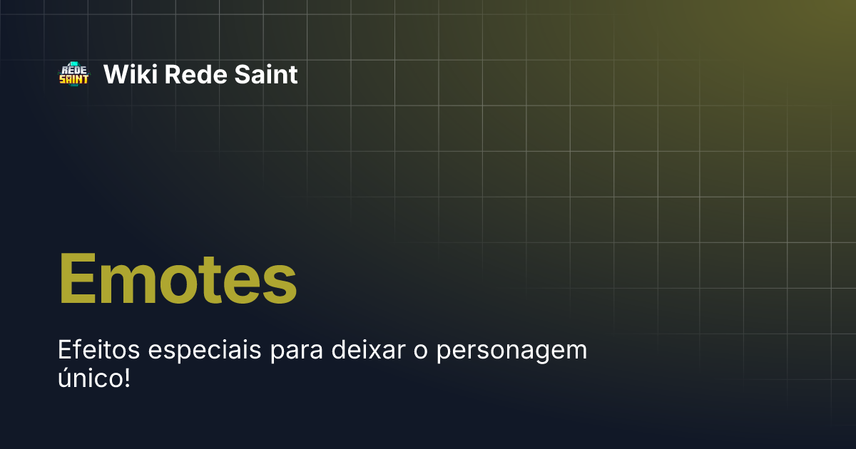Emotes | Wiki Rede Saint