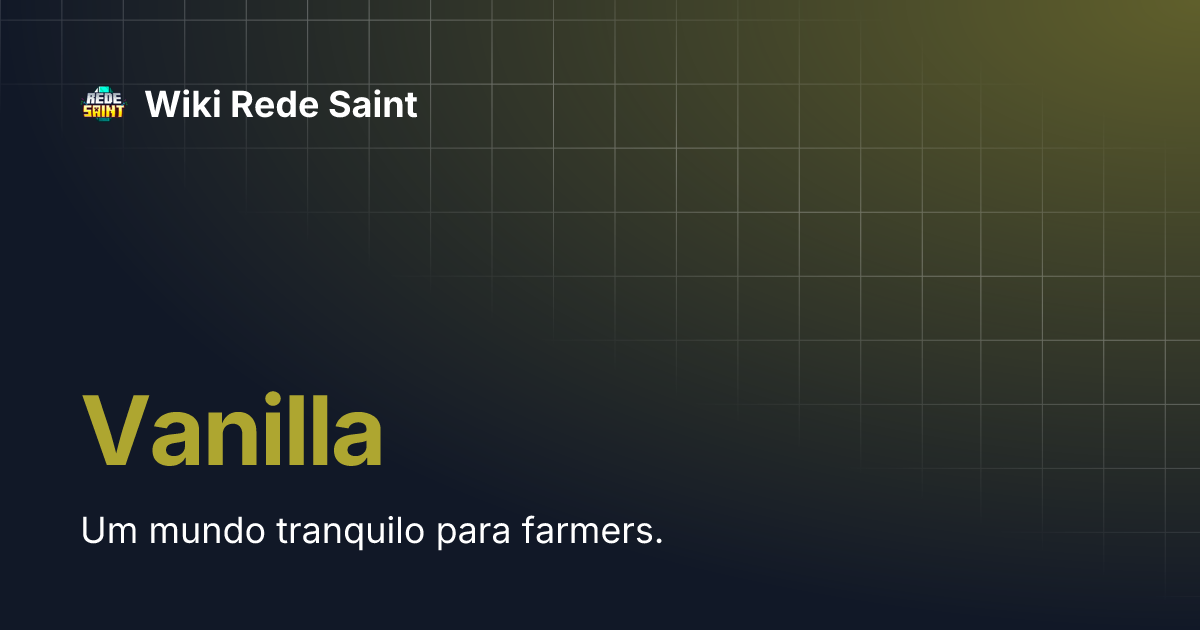 Vanilla | Wiki Rede Saint
