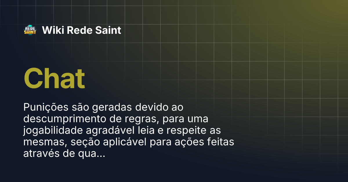 Chat | Wiki Rede Saint