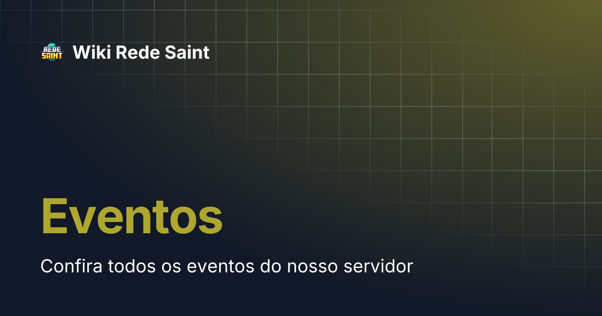 Eventos | Wiki Rede Saint
