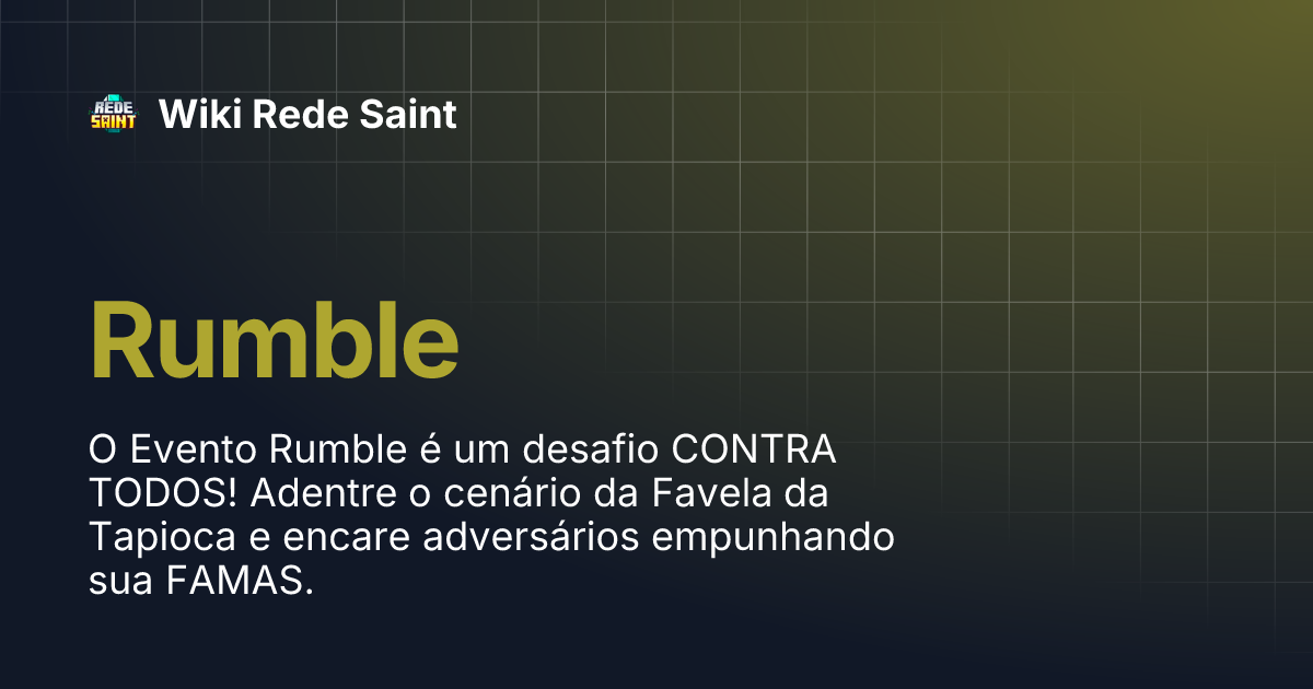 Rumble | Wiki Rede Saint